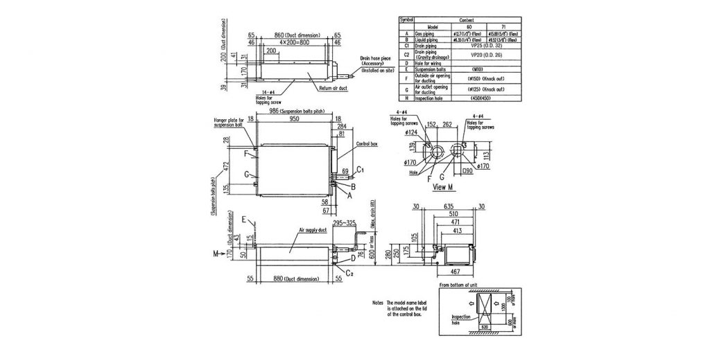 Multi Splits – PAC Low Static Pressure Duct Connected / FDUM140VNXTVF ...